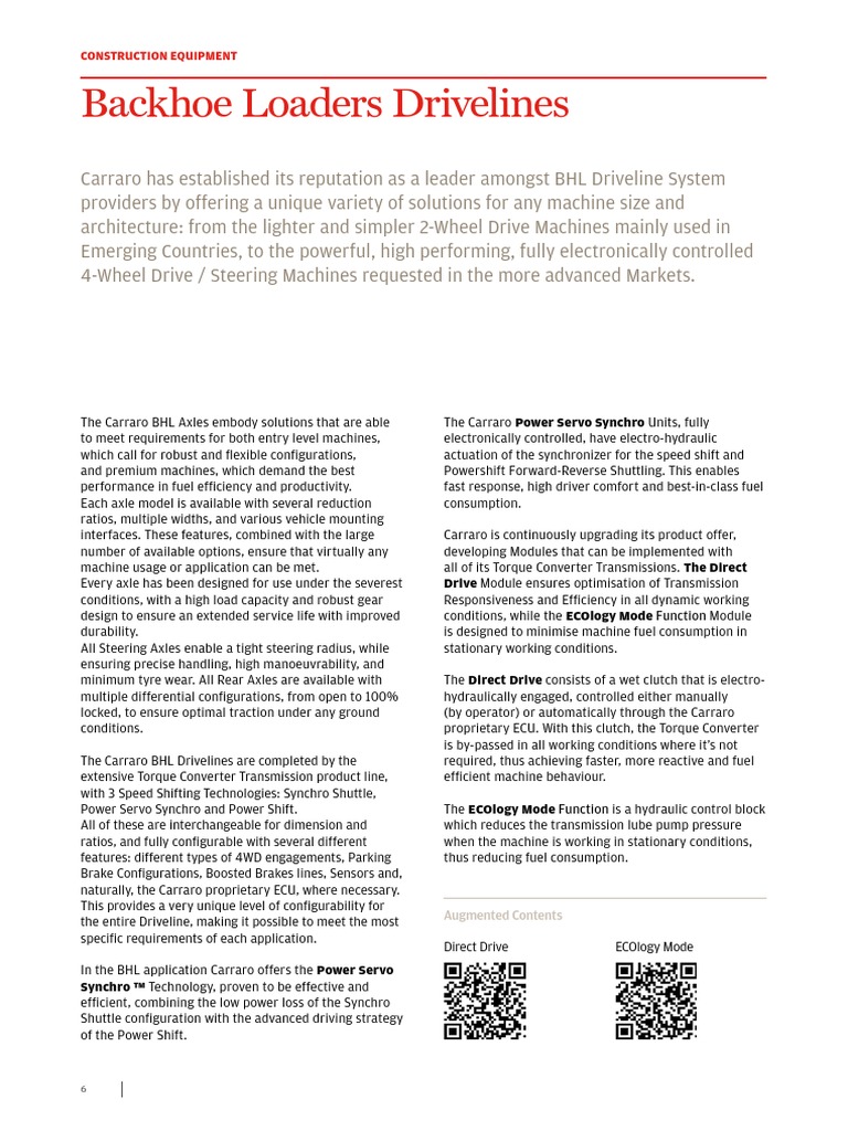 Backhoe Drivelines | PDF | Manual Transmission | Four Wheel Drive