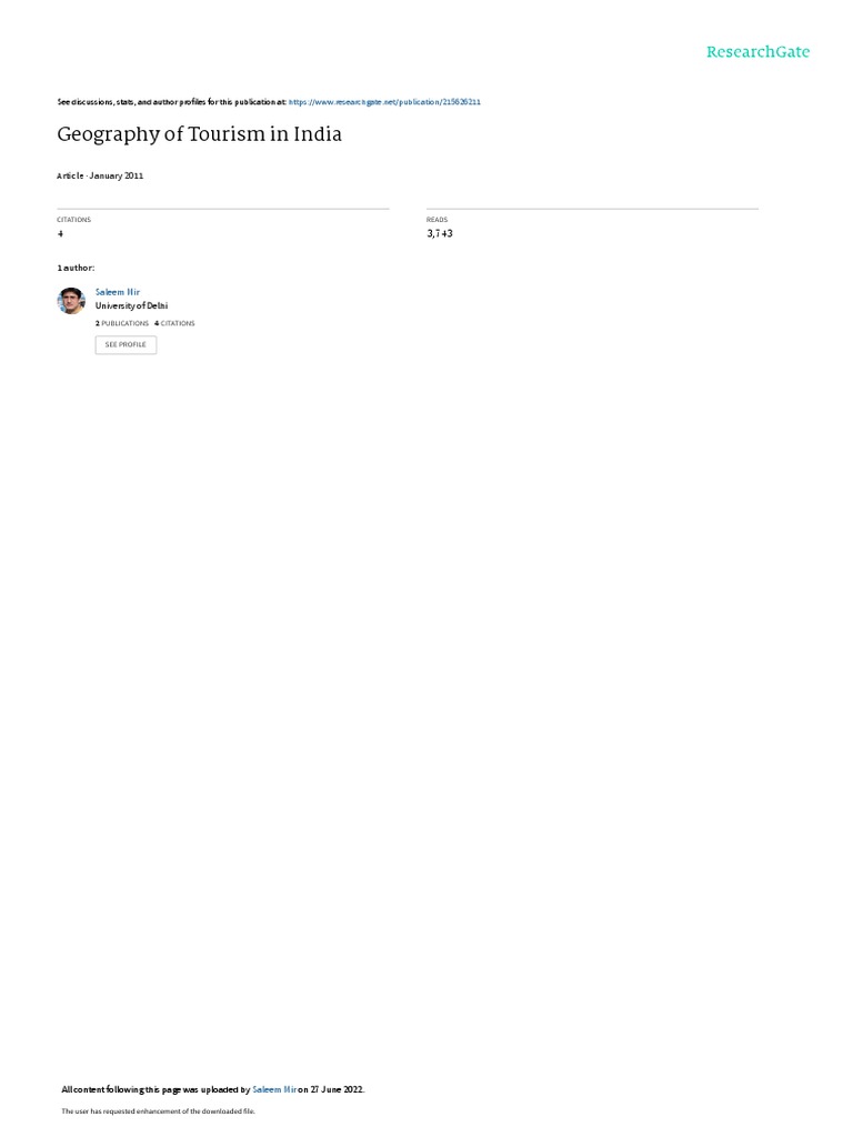 PagesfromICSSR Volume2 1stproof | PDF | Tourism | Economic Growth