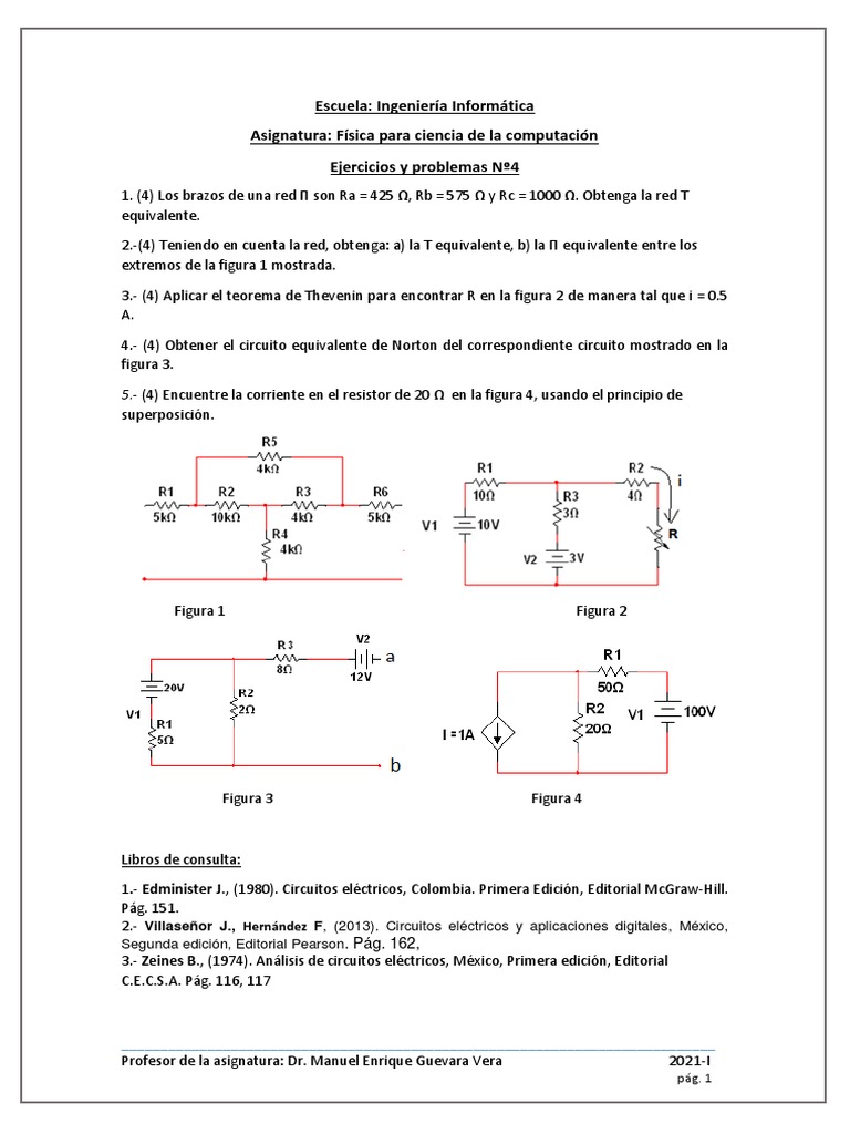 Ejercicios y Problemas #4a - 2023 - I | PDF