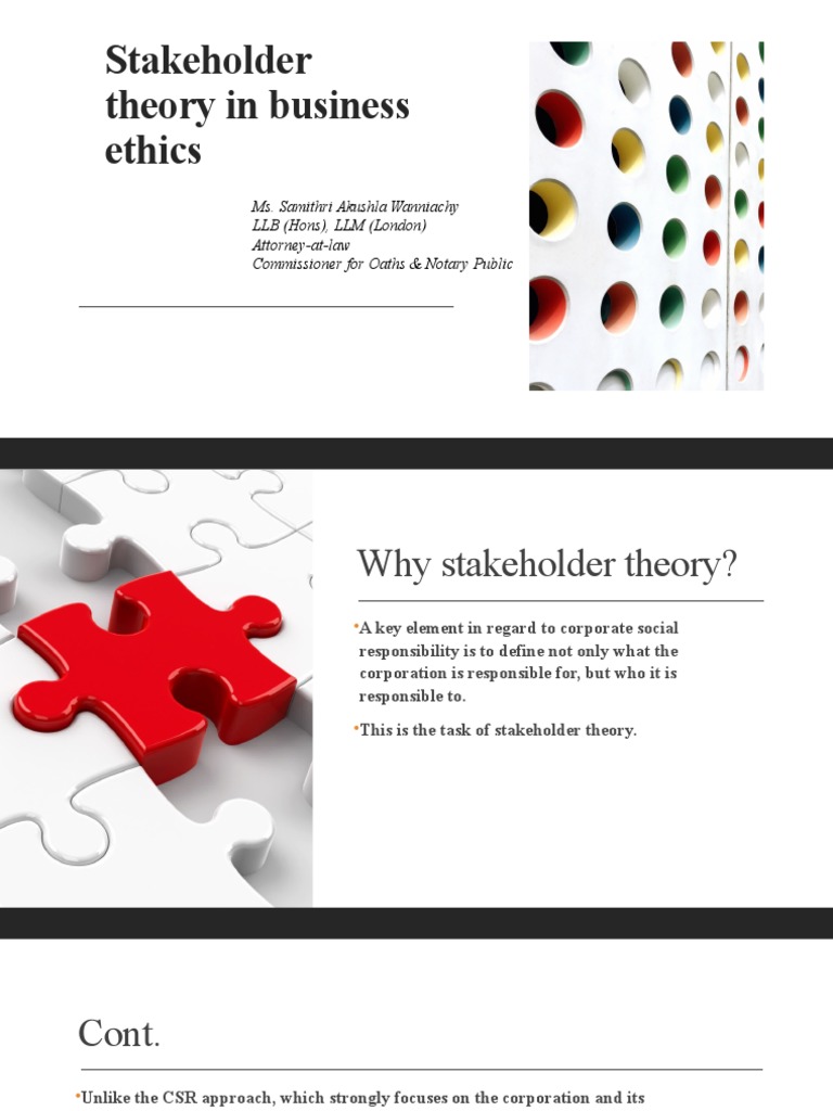 Stakeholder Theory | PDF | Stakeholder (Corporate) | Capitalism