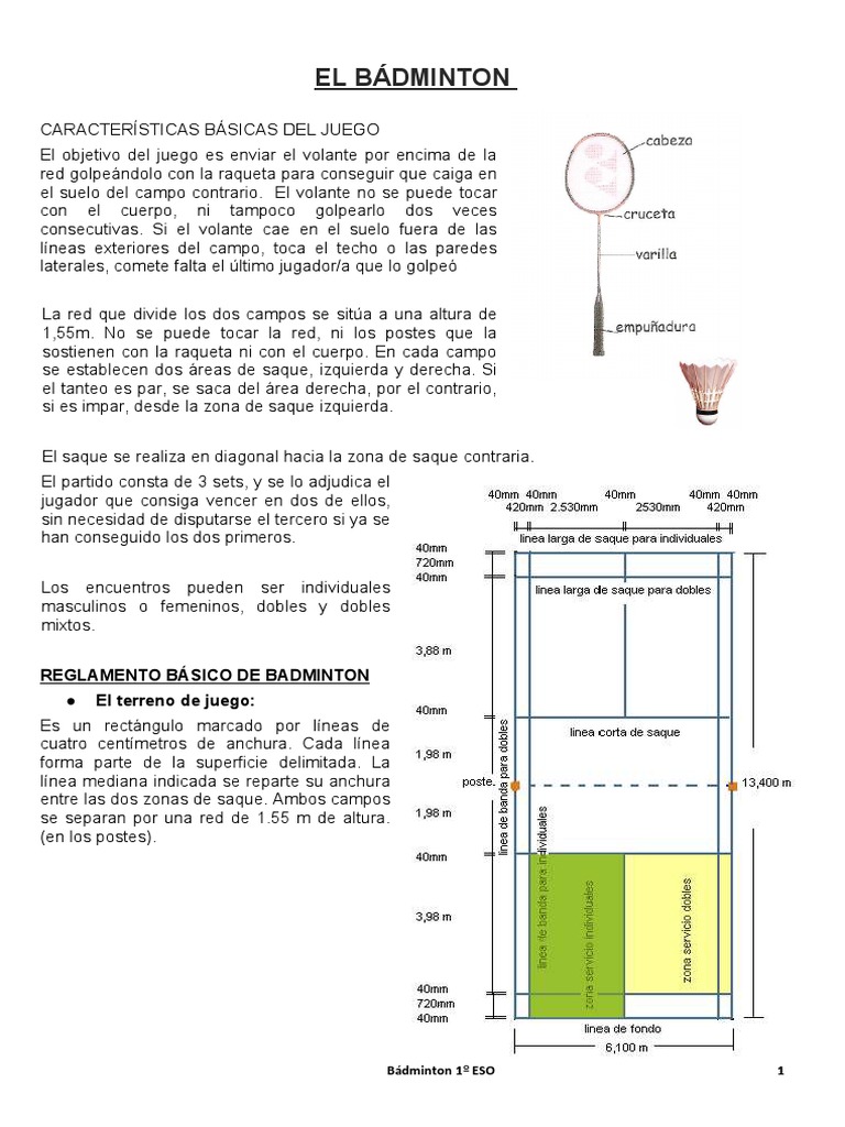 Reglas y técnicas del bádminton | PDF | Deportes | Deportes atléticos