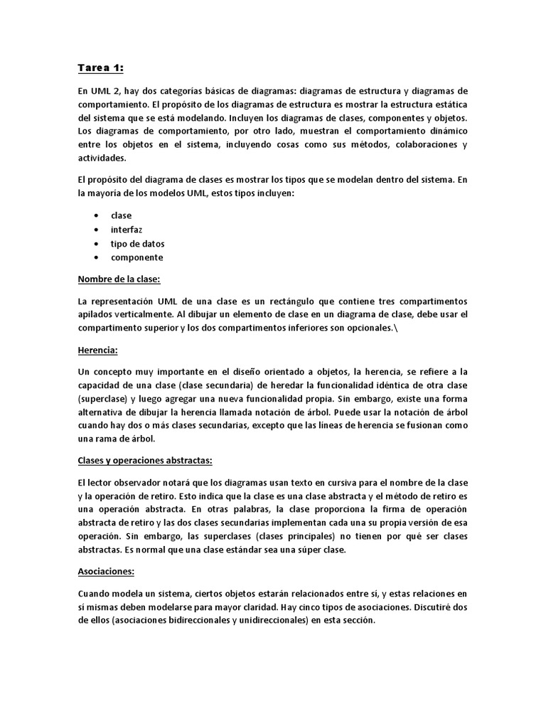 Tarea de Taller de POO | PDF | Lenguaje de modelado unificado ...