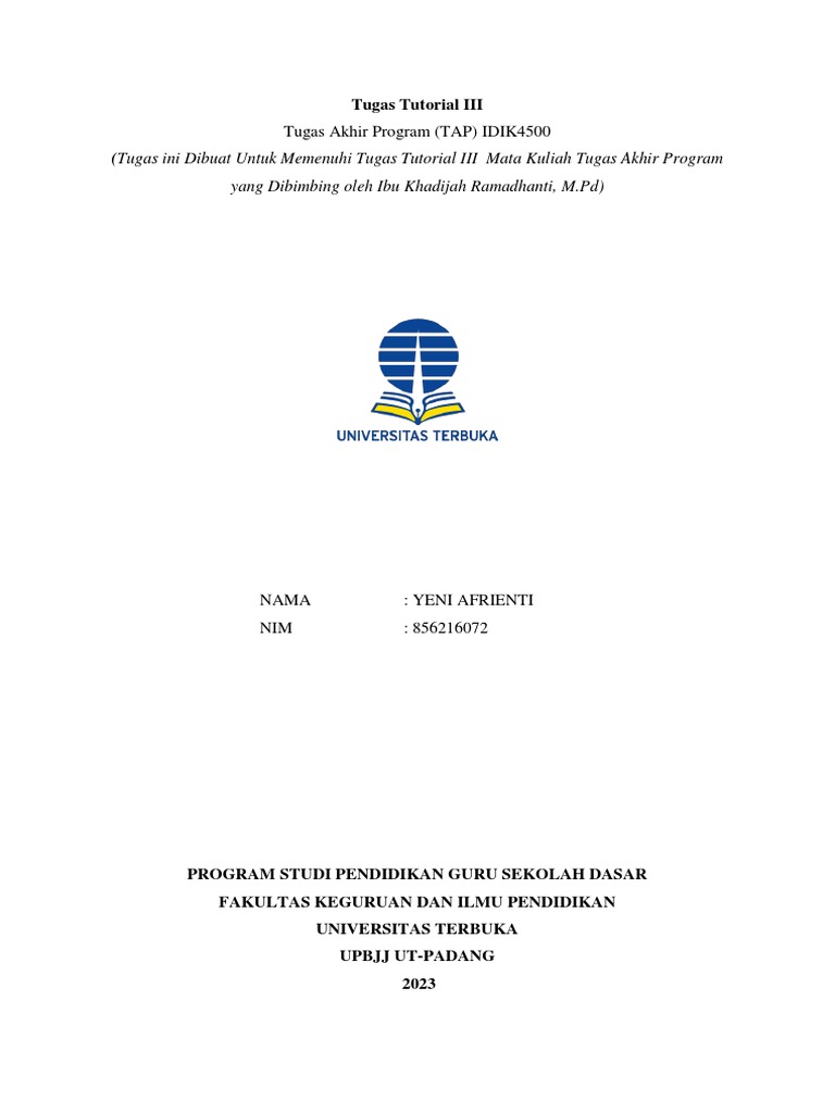 Tugas Tutorial Iii Tap | PDF