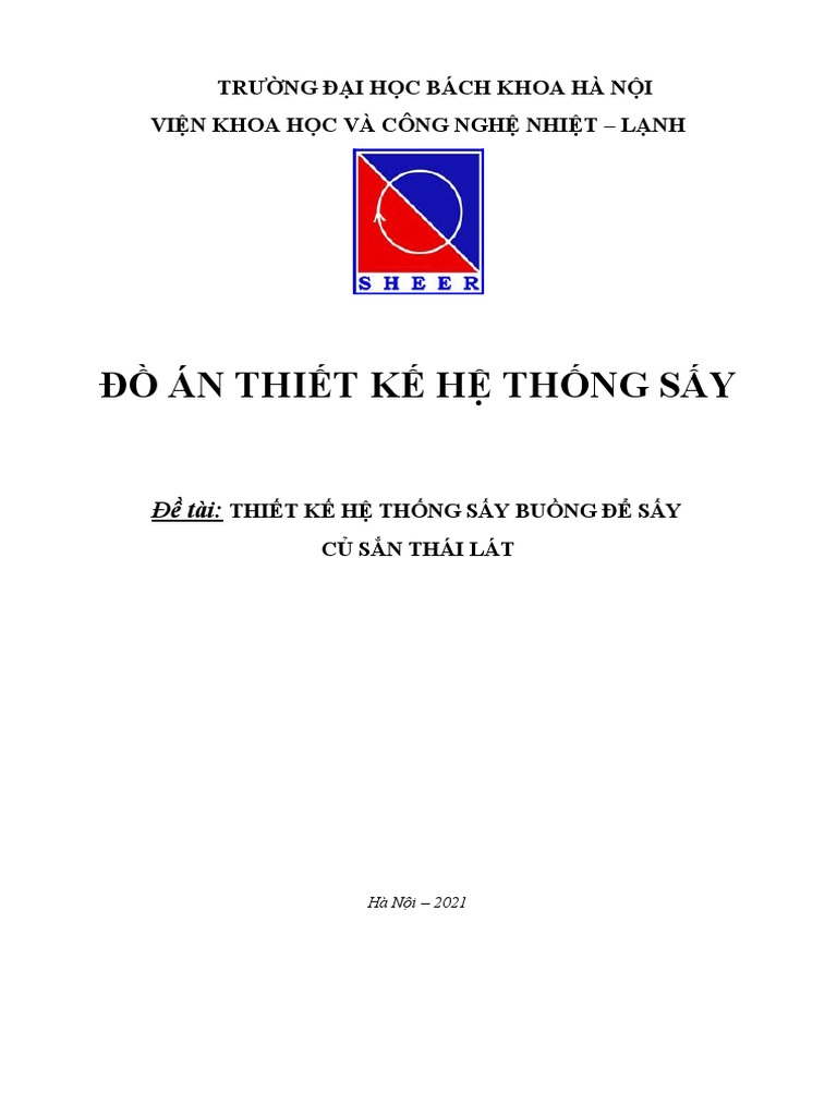 TKHT sấy buồng | PDF