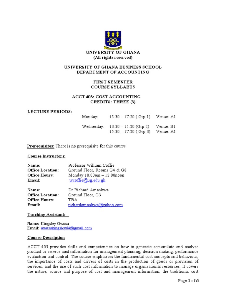 ACCT403 final course outline | PDF | Accounting | Financial Accounting