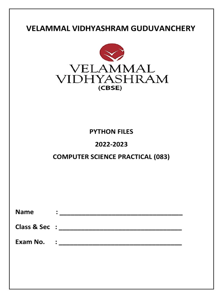 XII Practical File New-1 | PDF | Computer Program | Programming XII Practical File New-1 | PDF | Computer Program | Programming