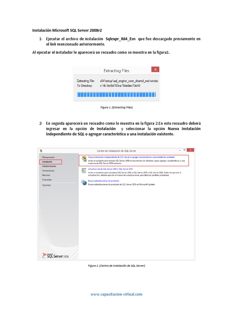 Manual de Instalacion SQL2008r2 | PDF | Servidor SQL de Microsoft ...