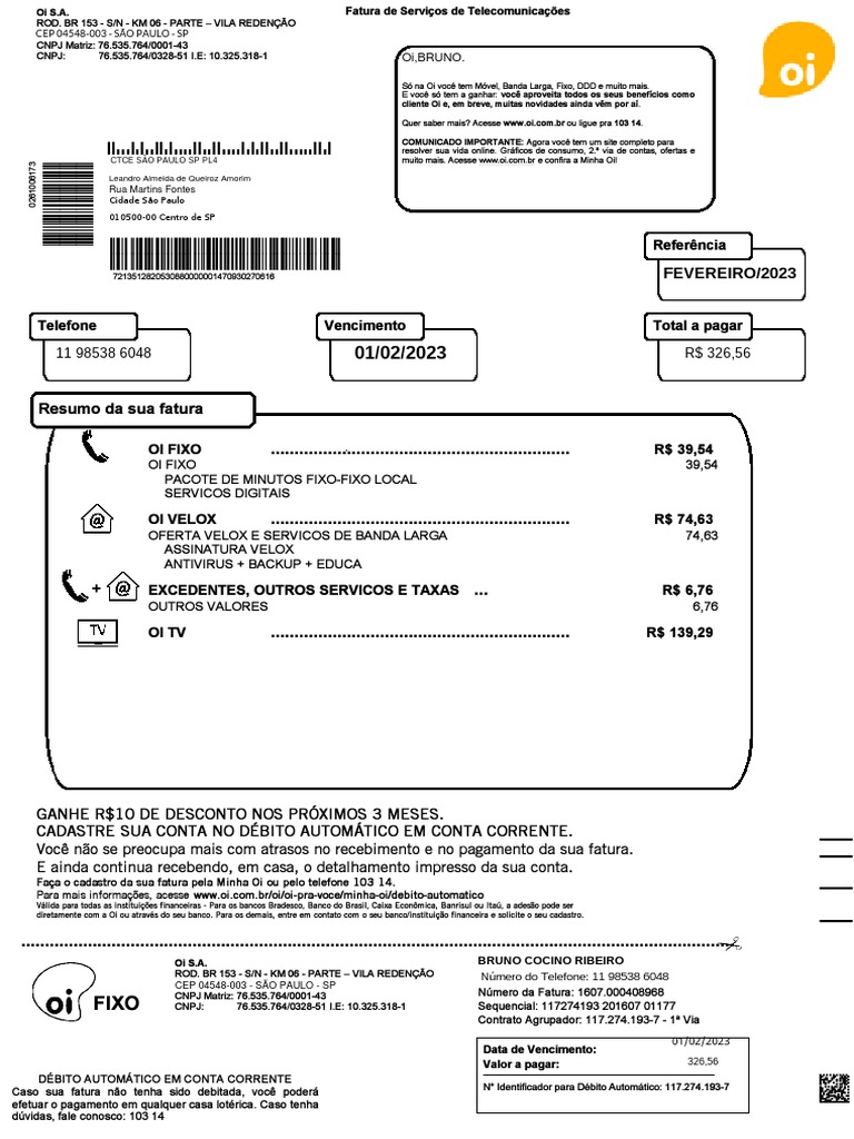 Comprovante de Residência | PDF | Brasil | Bancos