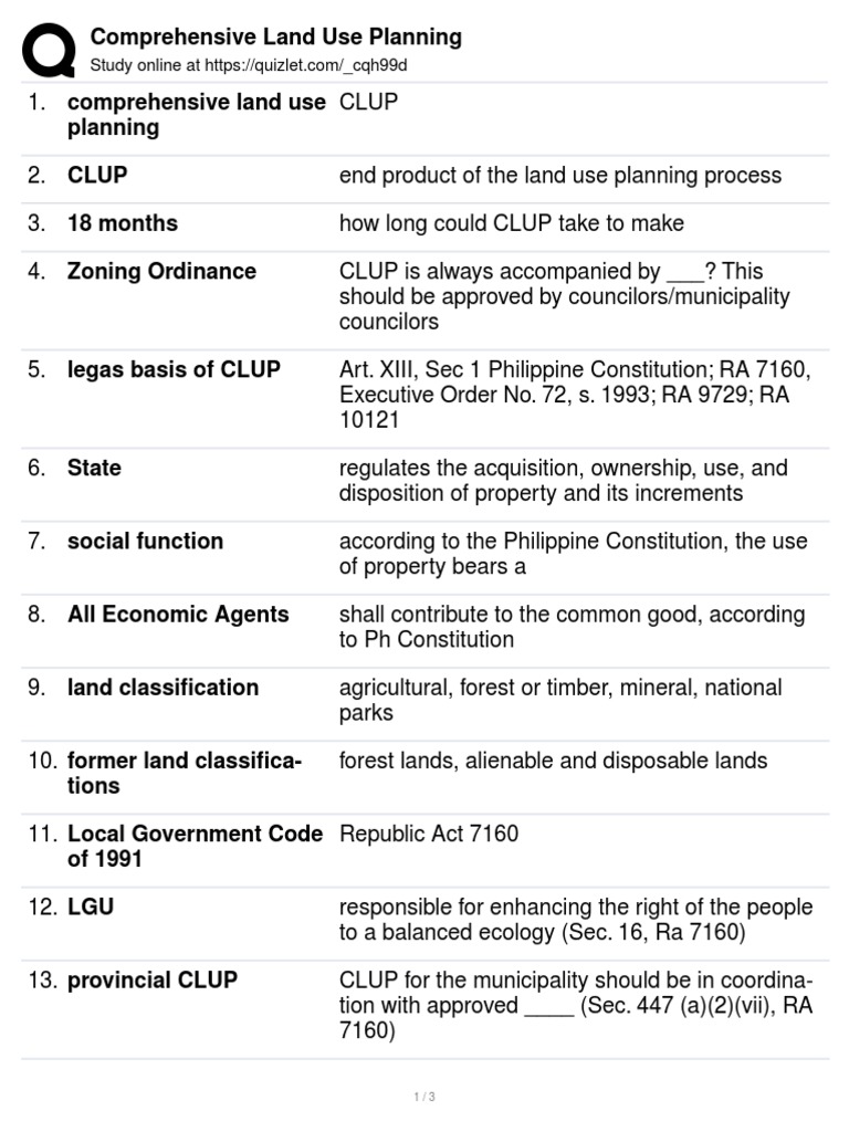 Clup Reviewer | PDF | Environmental Social Science | Government