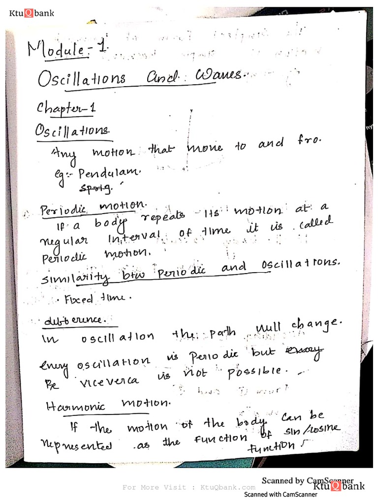 Physics Notes A Mod 1 Kqb Ktuqbank Pdf 