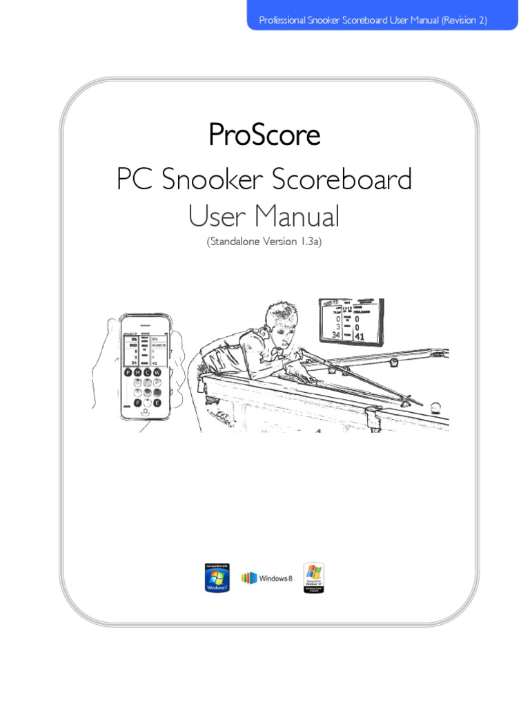 Proscore PC Snooker Scoreboard: User Manual | PDF | Computers
