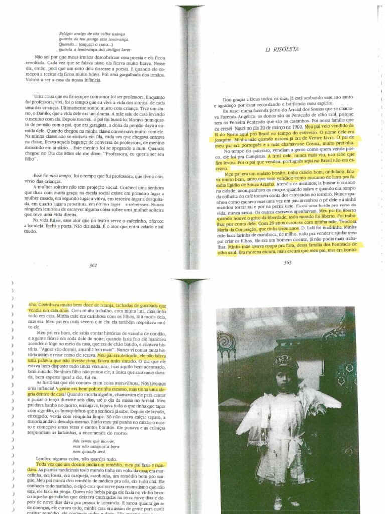 Memoria e Sociedade - Eclea Bosi D. Risoleta | PDF