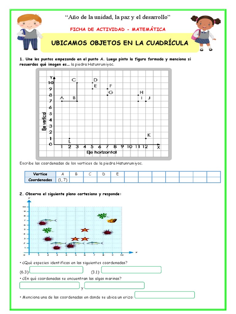 FICHA-LUN-MAT-UBICAMOS OBJETOS EN LA CUADRÍCULA | PDF FICHA-LUN-MAT-UBICAMOS OBJETOS EN LA CUADRÍCULA | PDF