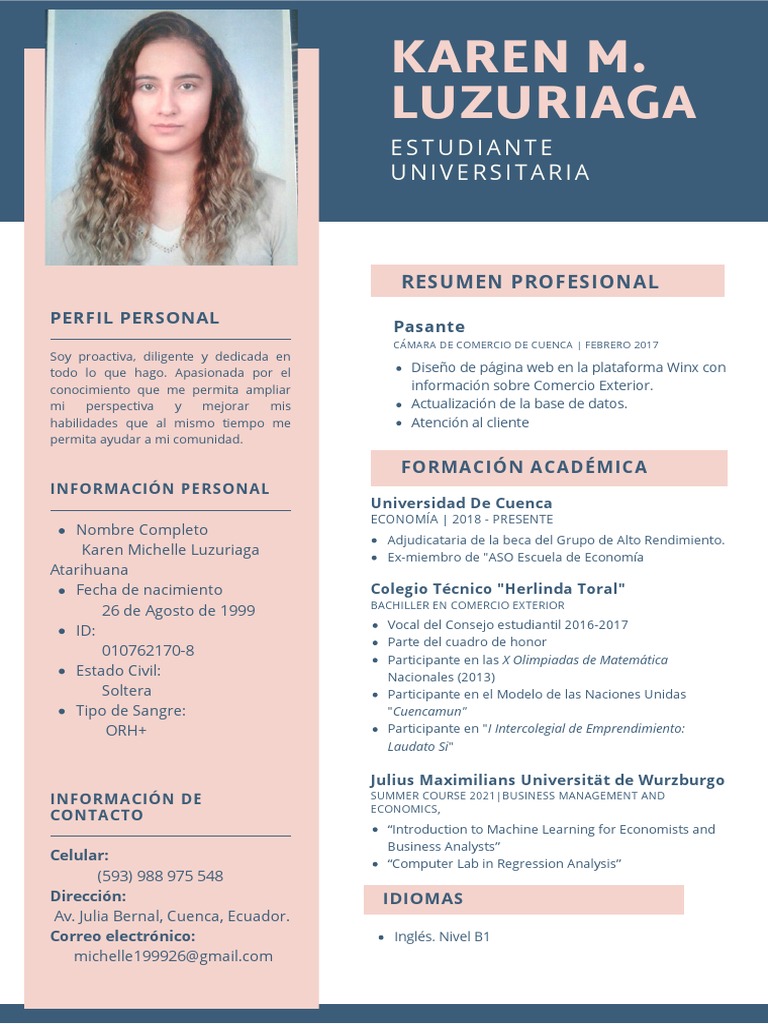 Curriculum Michelle | PDF | Microsoft Office | Microsoft