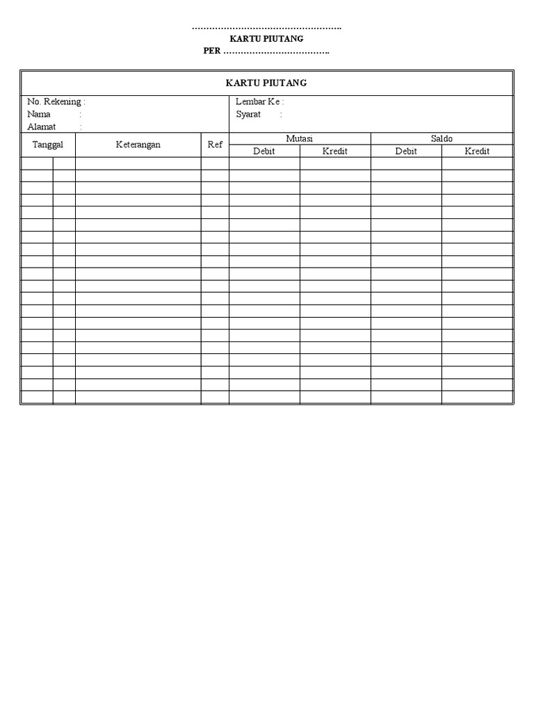 Formar K. Utang & Piutang | PDF | Pengelolaan Keuangan & Uang | Game ...