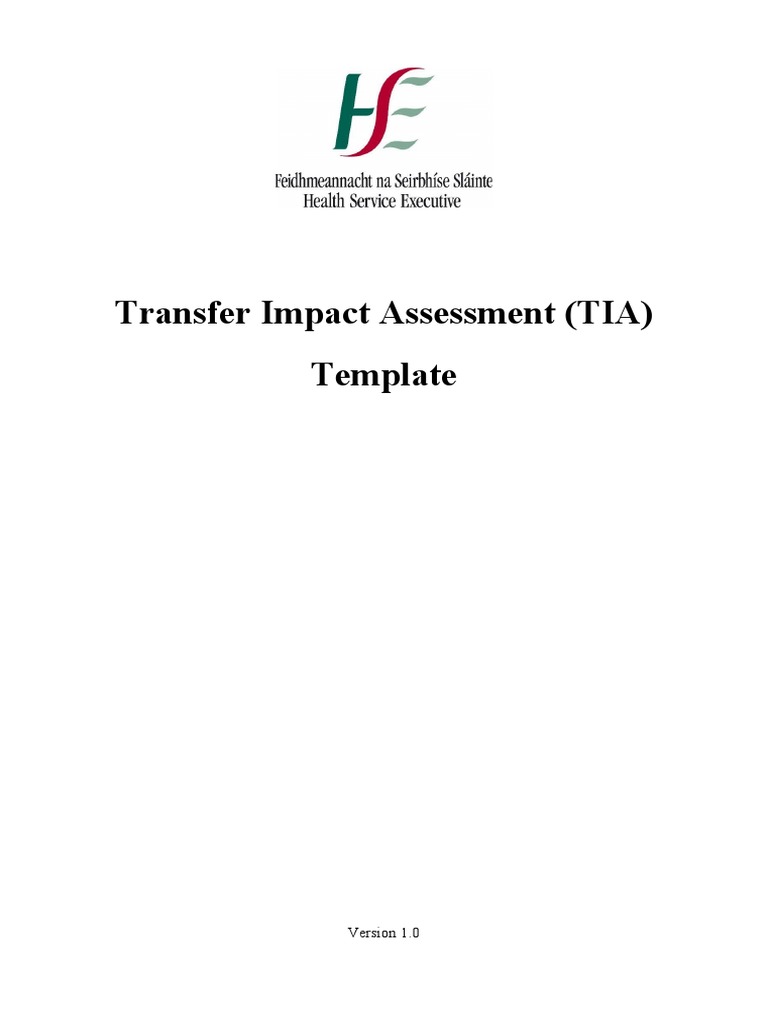 Hse Transfer Impact Assessment Form | PDF