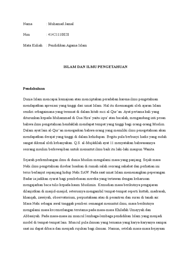 TB1 PAI Muhamad Jamal 41421110028 | PDF