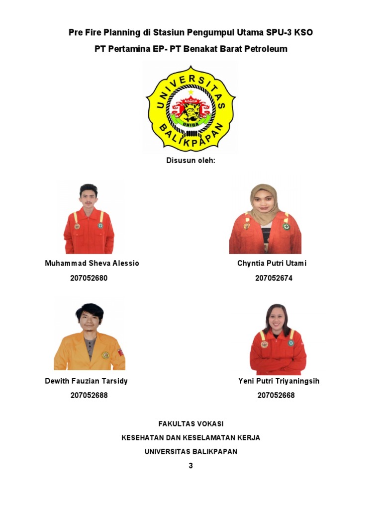 Pre Fire Planning Distasiun Pengumpul Utama SPU-3 KSO-2 | PDF