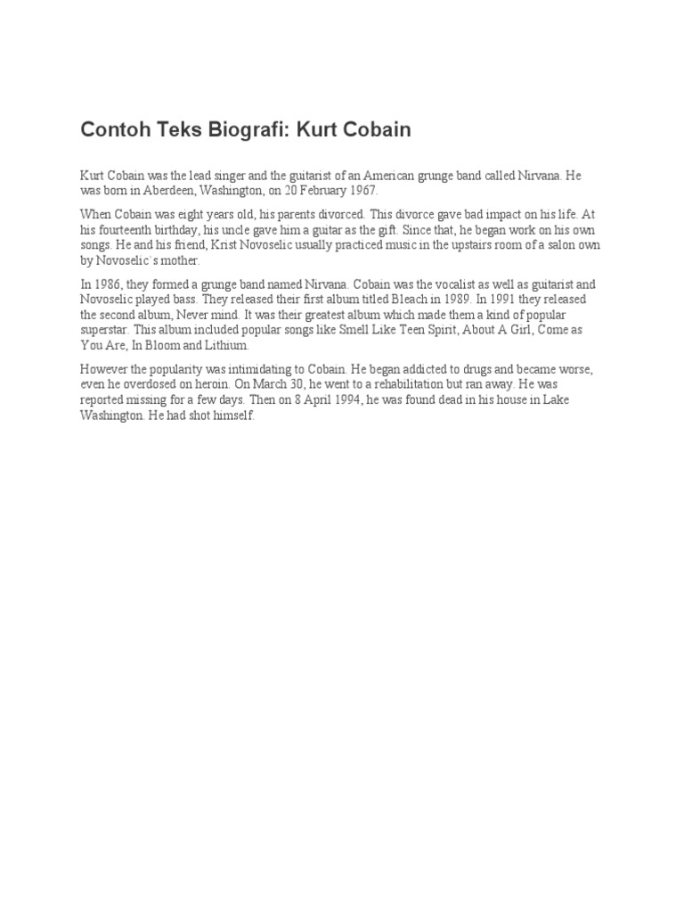 Contoh Teks Biografi Pdf
