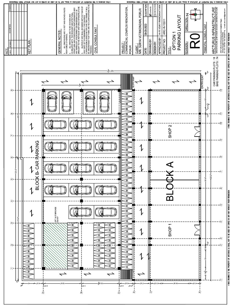 Porur Parking Layout Opt 1 | PDF