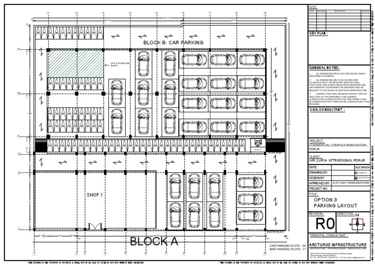 Porur Parking Layout Opt 3 | PDF