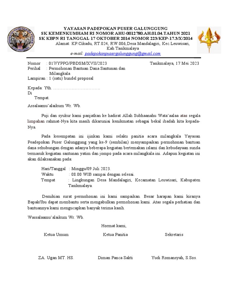 Surat Pengantar Proposal (1) | PDF