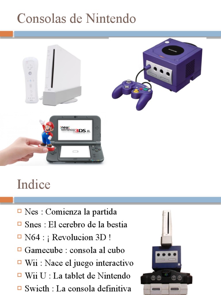 Consolas de Nintendo | PDF | Juegos de consolas | Nintendo