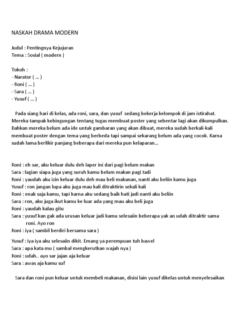 Naskah Drama Modern | PDF