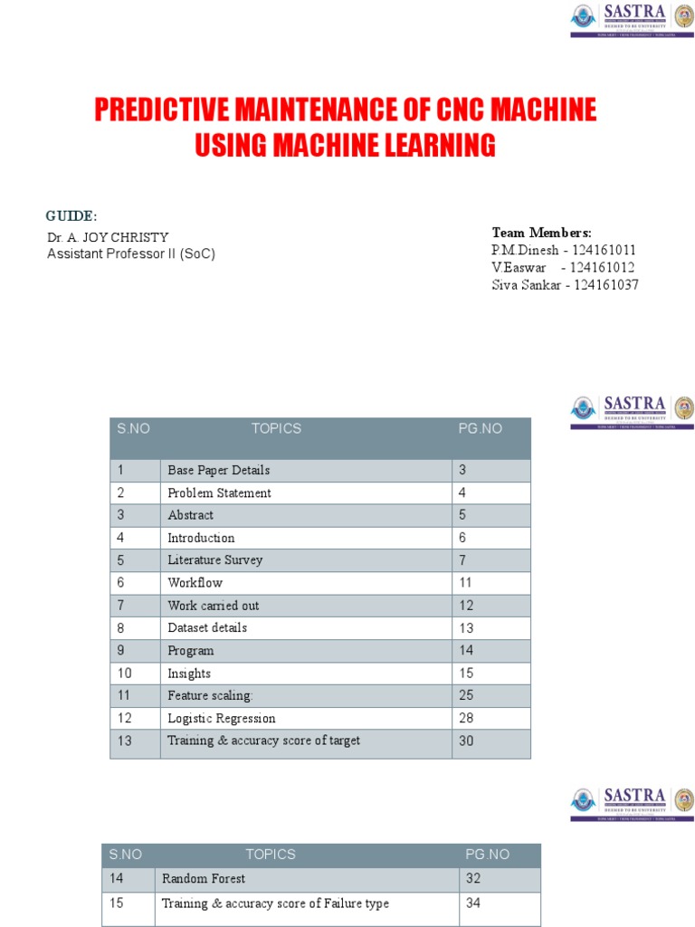 Predictive Maintenance of CNC Machine | PDF | Machine Learning | Statistical Classification