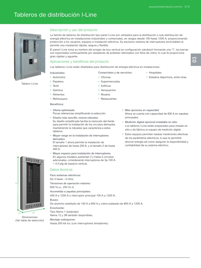 Tableros de Distribución I-Line | PDF | Bienes manufacturados