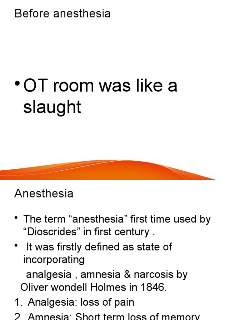History of Anesthesia | PDF