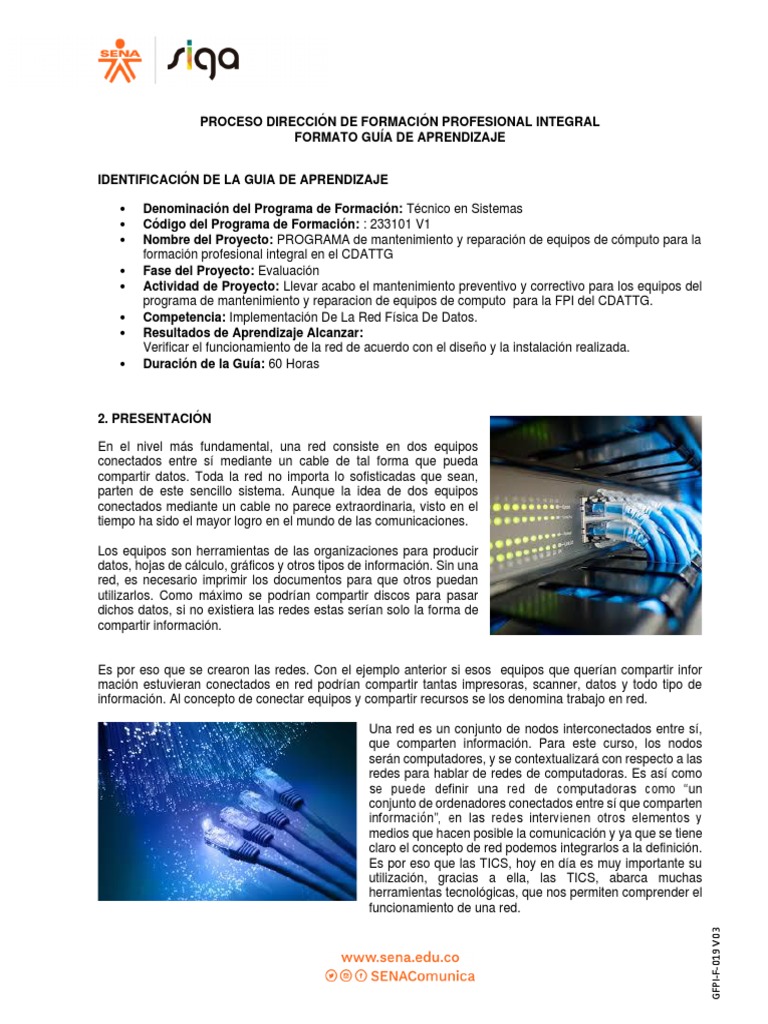 Gfpi-F-019 Guia de Aprendizaje7 | PDF | Red de computadoras | Dirección IP