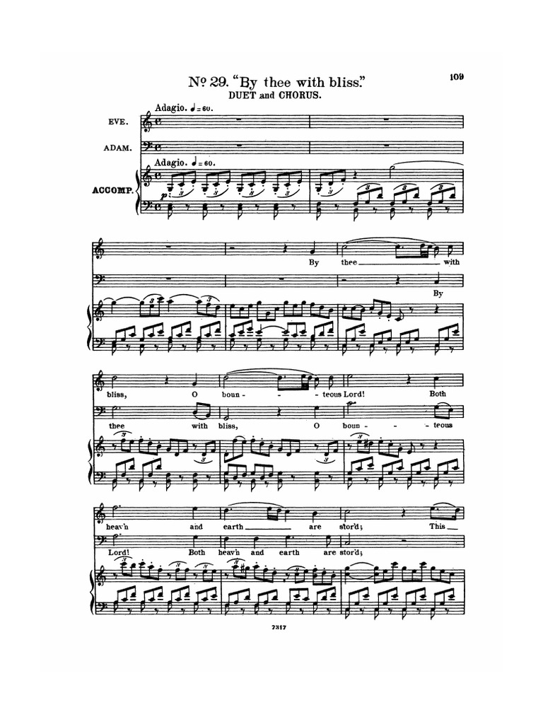 By Thee With Bliss From Haydn's Creation | PDF