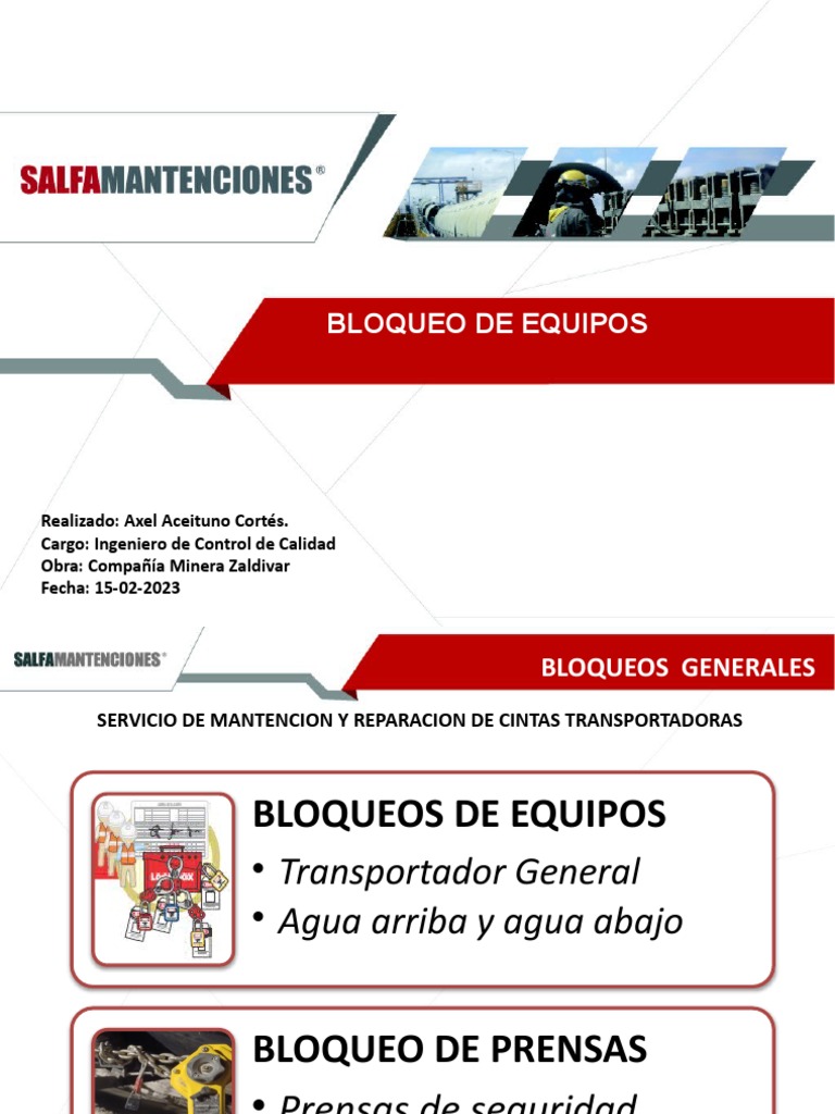 Ppt Bloqueo de Salfa Mantenciones | PDF