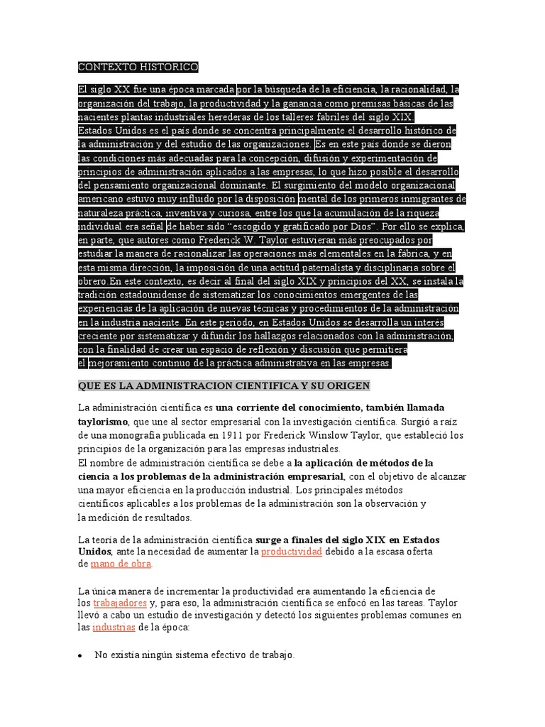 Frederick Winslow Taylor | PDF | Business | Economias