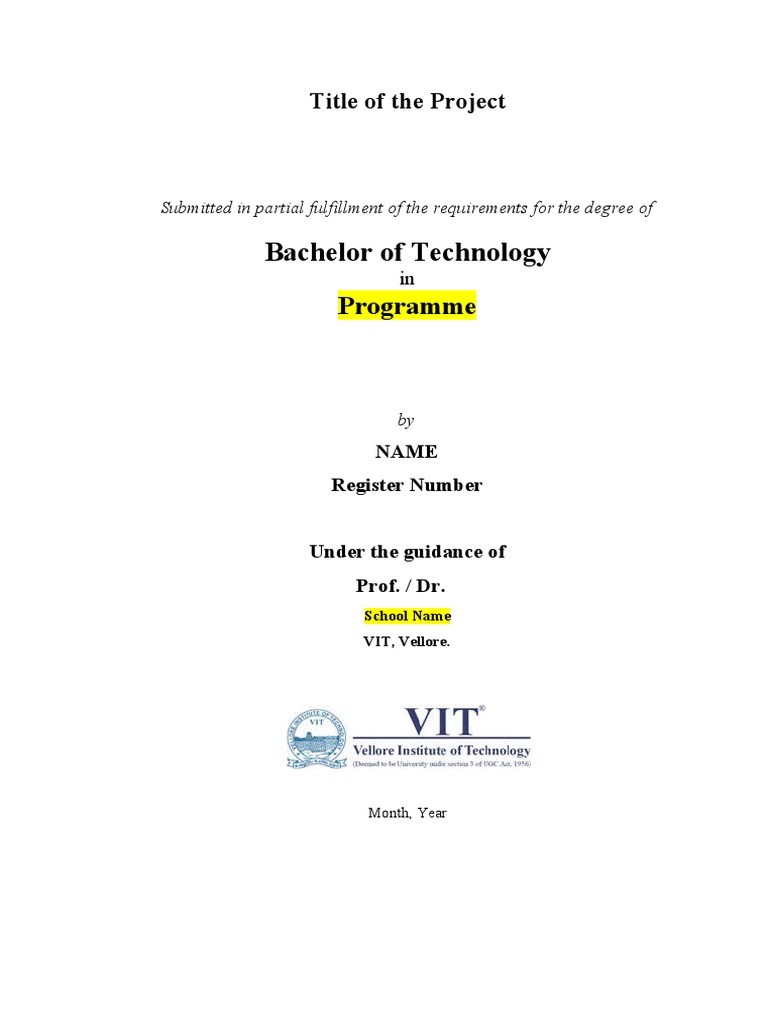 Capstone Project Report Format | PDF | Thesis | Academic Degree
