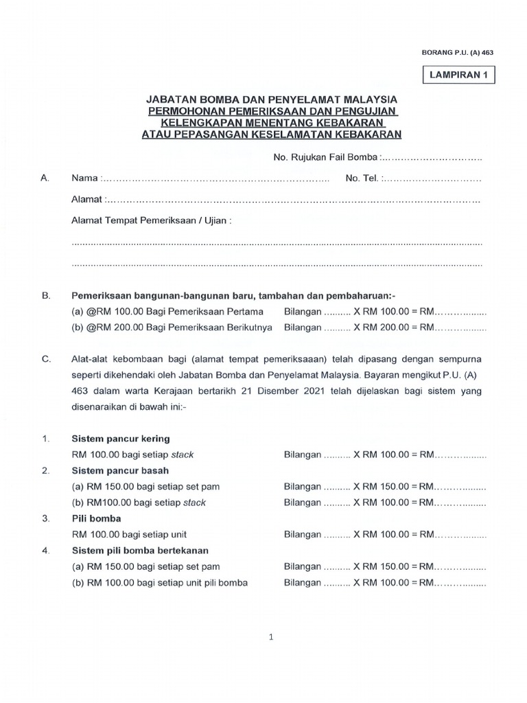 Borang P.U. (A) 463 | PDF