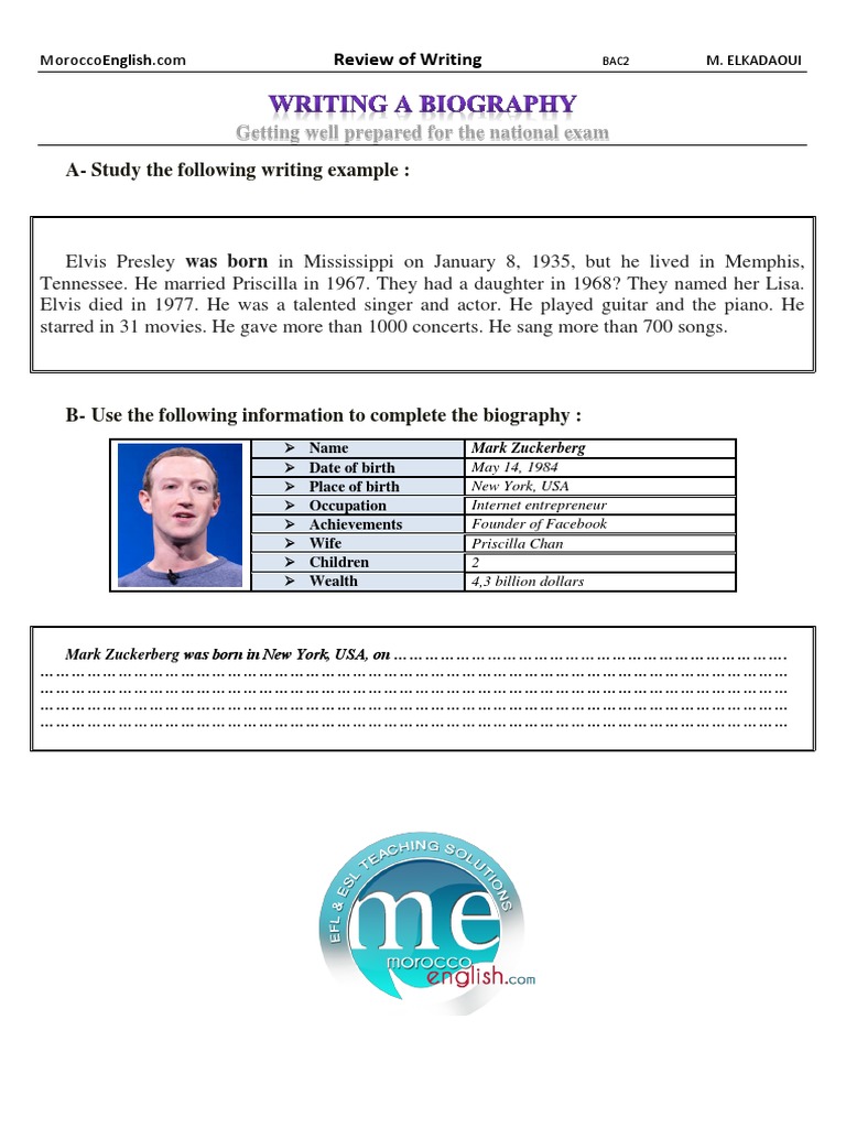 Bac Biography Writing | PDF