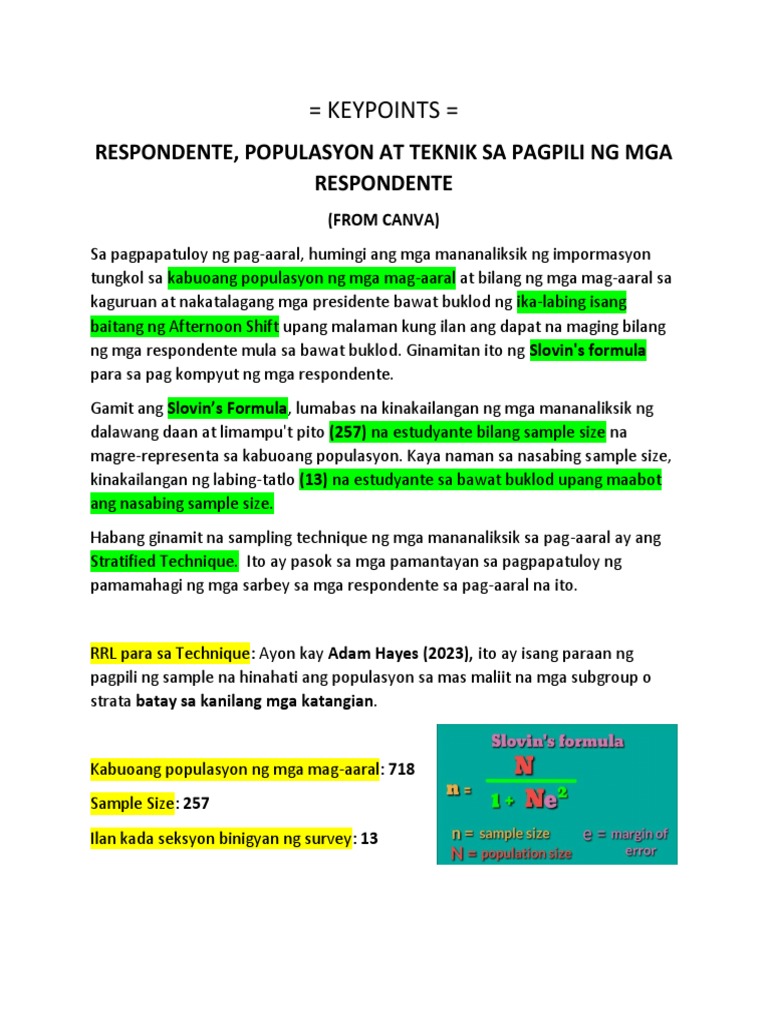 KEYPOINTS para Sa RESPONDENT at INSTRUMENT | PDF