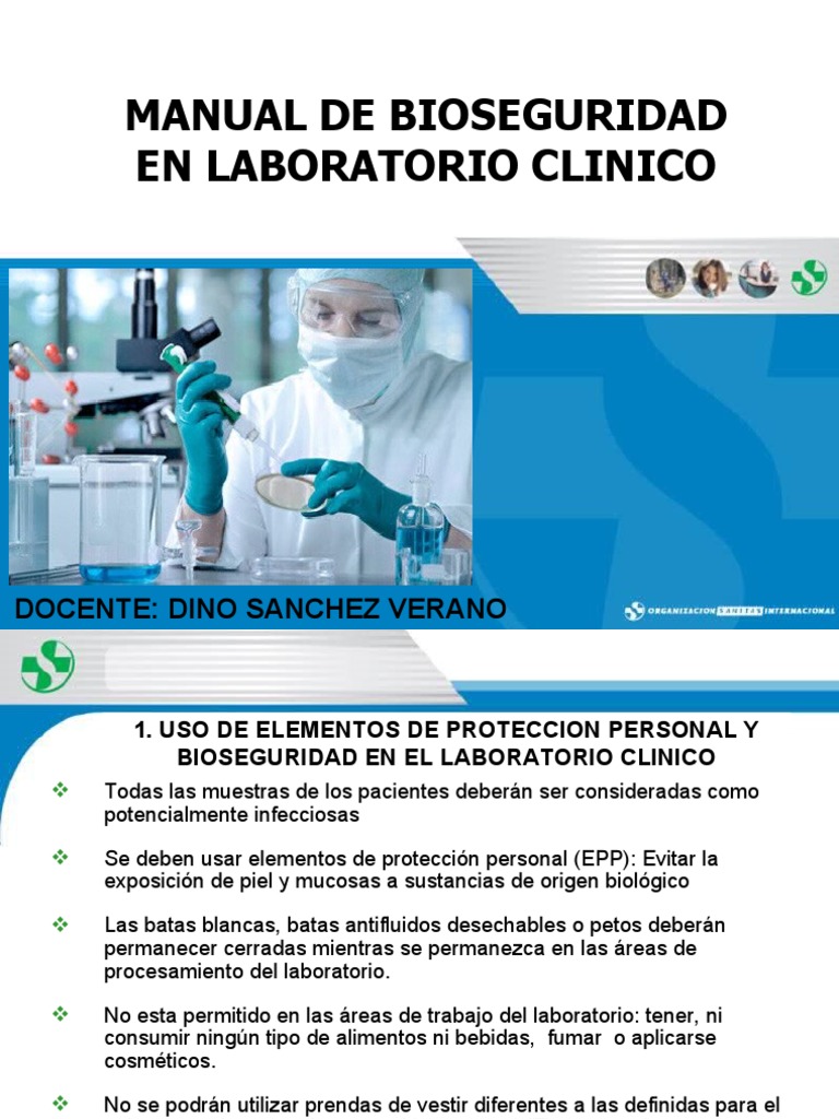 Sesion 3 - Bioseguridad | PDF | Lavado de manos | Laboratorios