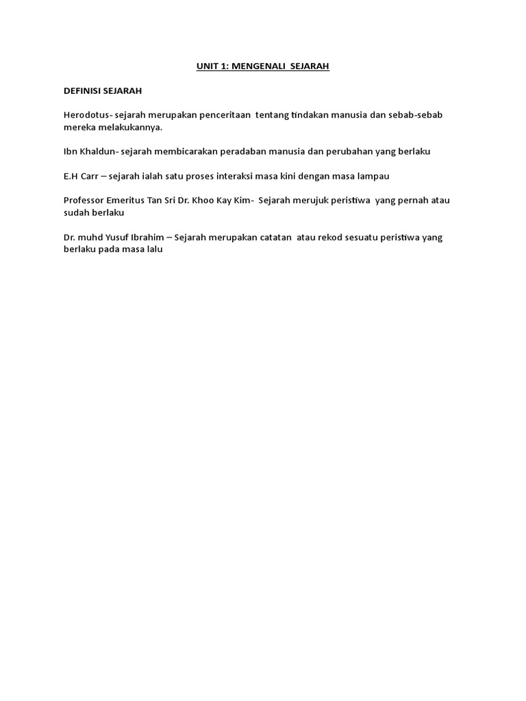 Definisi Sejarah | PDF