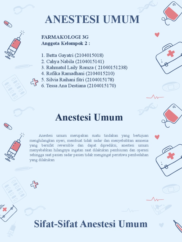 Anestesi Umum Kelompok 3 | PDF