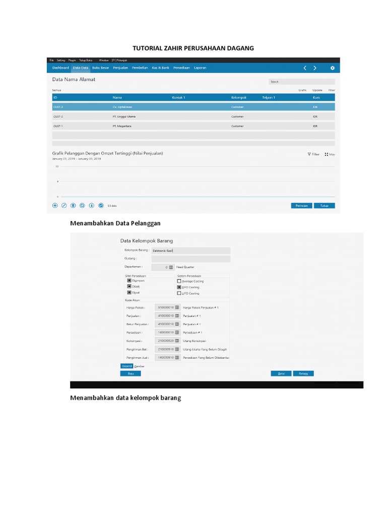 Tutorial Zahir Perusahaan Dagang | PDF