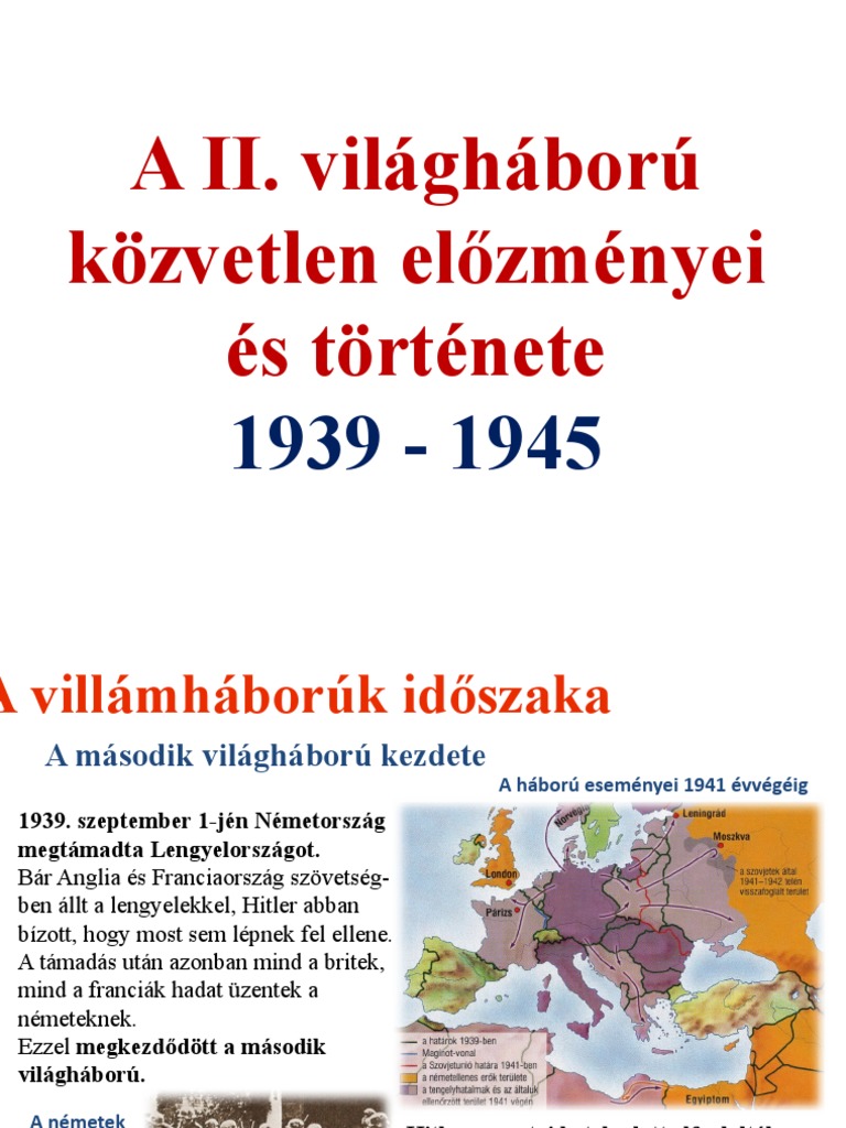 A II - Világháború Előzményei És Története | PDF
