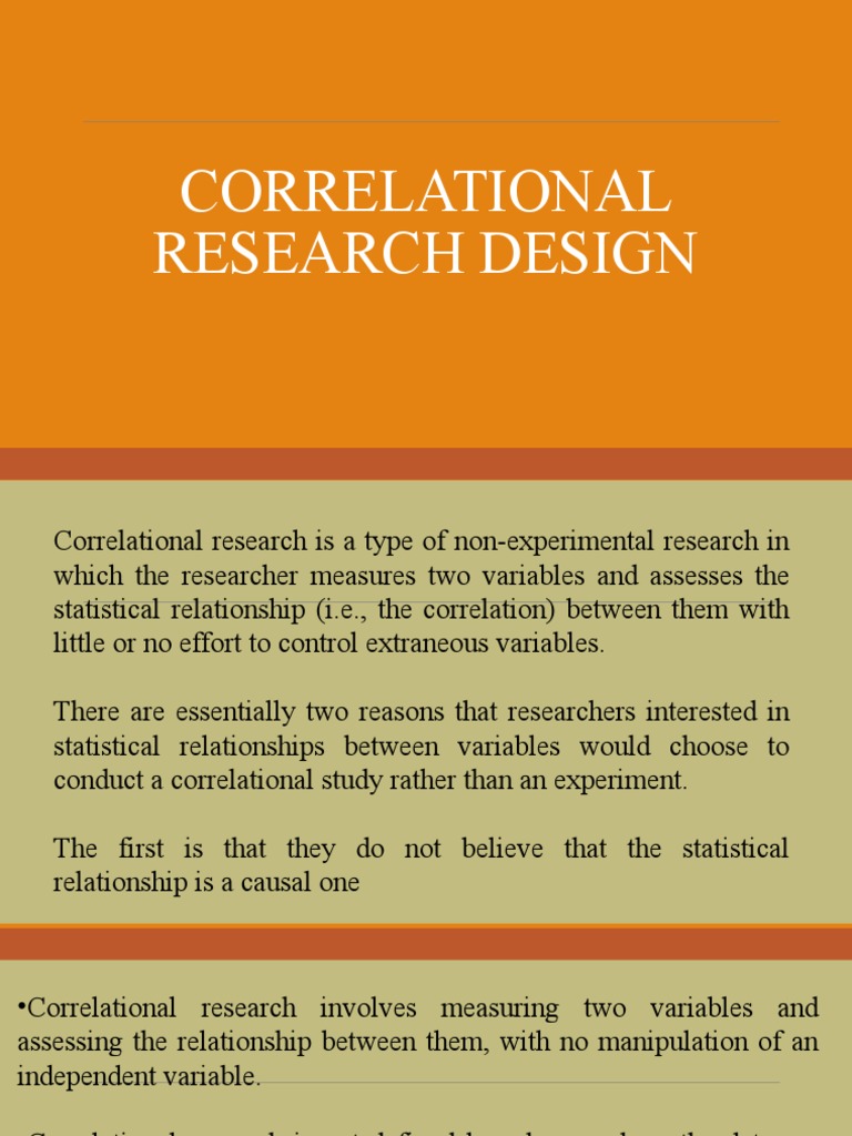 Correlational Research Design Pdf Spearmans Rank Correlation