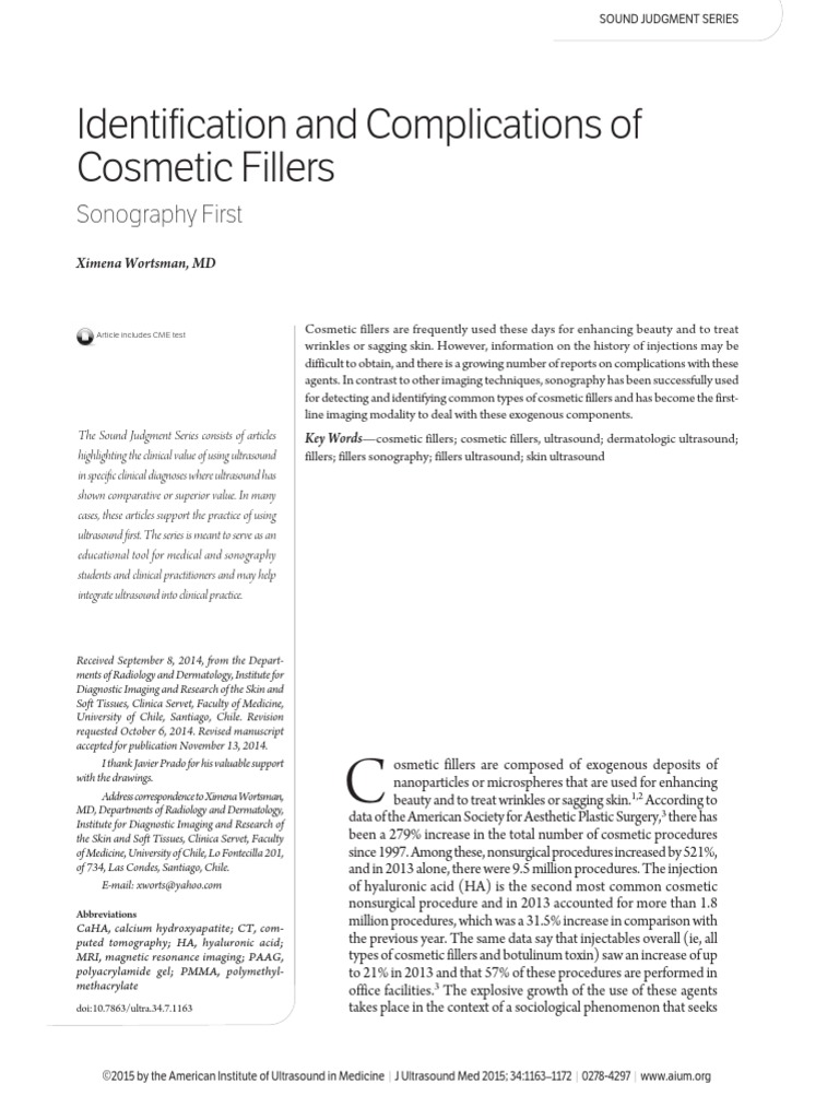 Identification-and-Complications-of-cosmetic-fillers | PDF | Medical ...