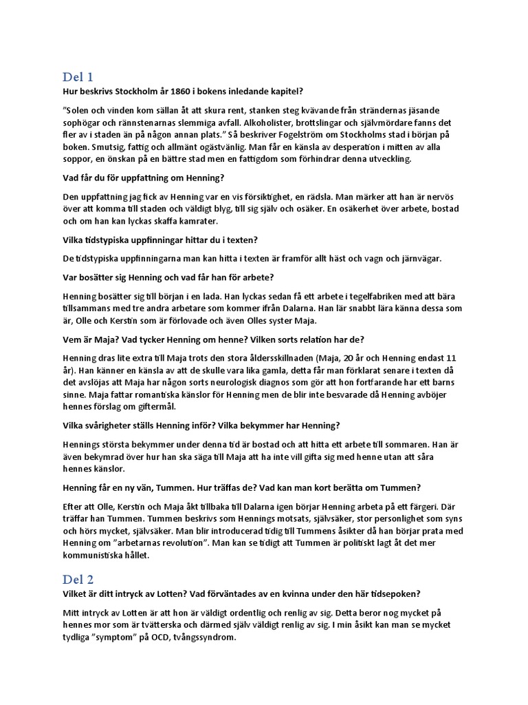 Mina Drömmars Stad-Litteraturanalys | PDF