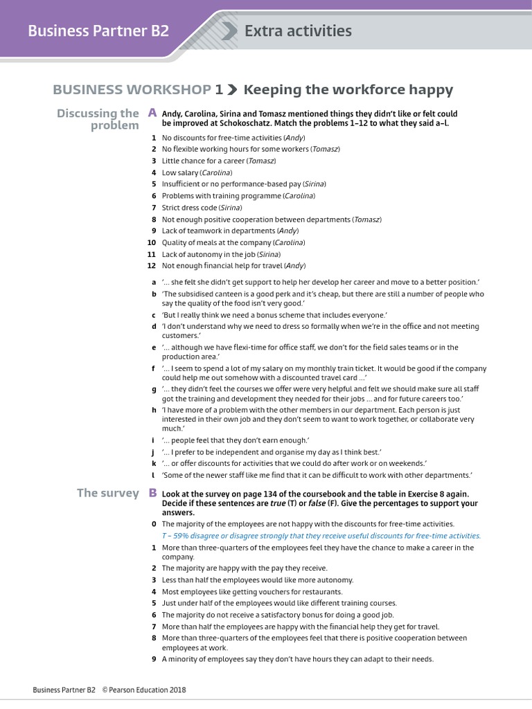 BusPart B2 ExClassPracWS BWs | PDF | Employment | Consultant