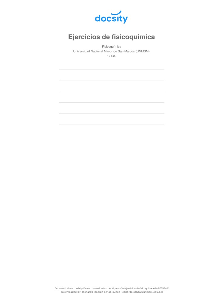 Docsity Ejercicios de Fisicoquimica 14 | PDF | Ácido | Ph
