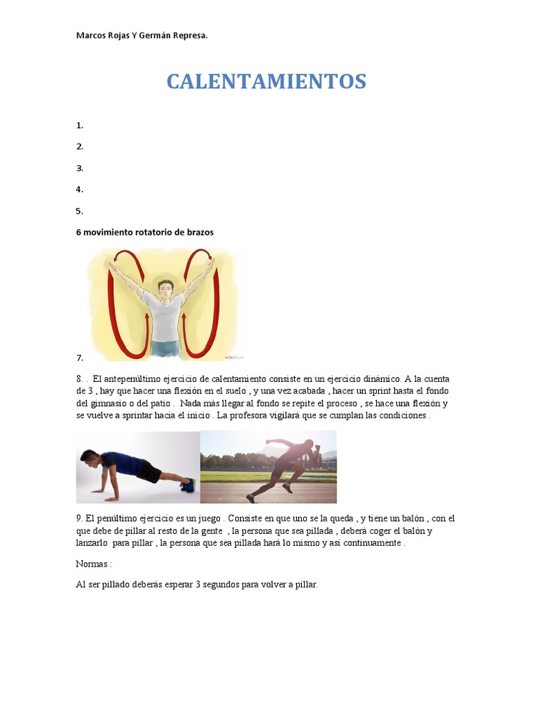 Calentamiento Ef mARCOS | PDF